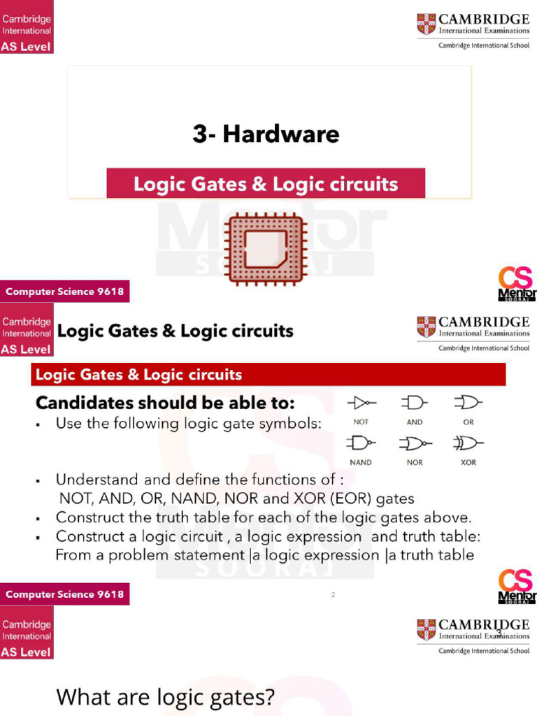 3.2 Logic Gates and Logic Circuits | PDF