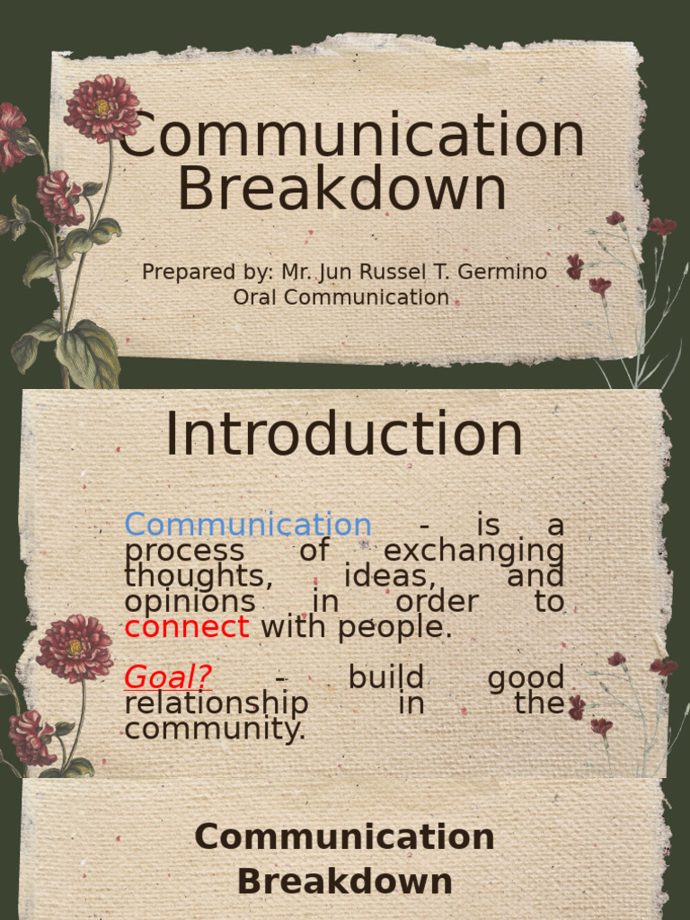 Lesson 3 Communication Barriers | PDF | Communication | Mental Disorder