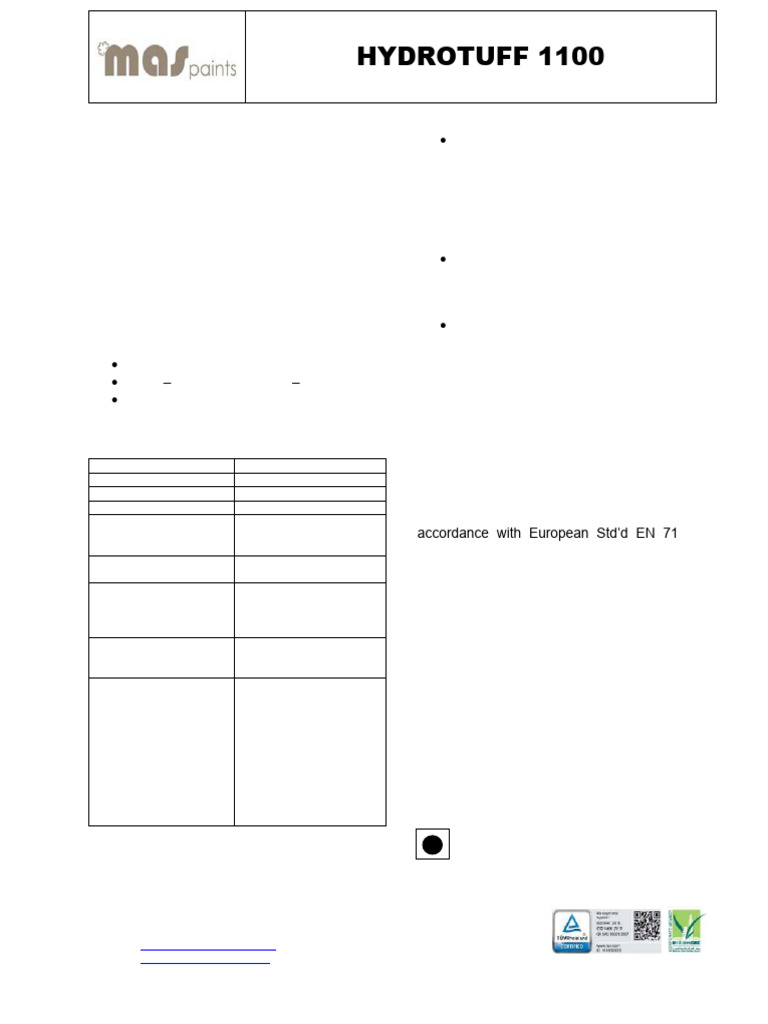 HYDROTUFF-1100 | PDF