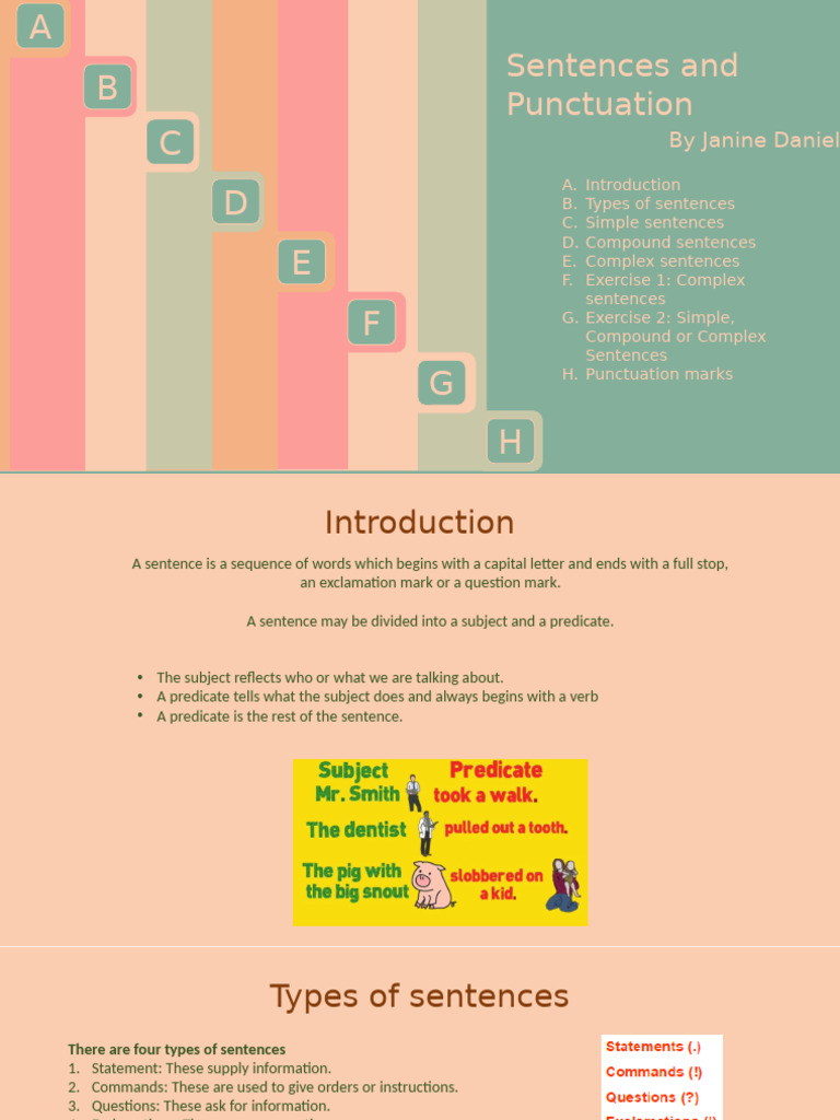 Sentences and Punctuation | PDF | Sentence (Linguistics) | Clause