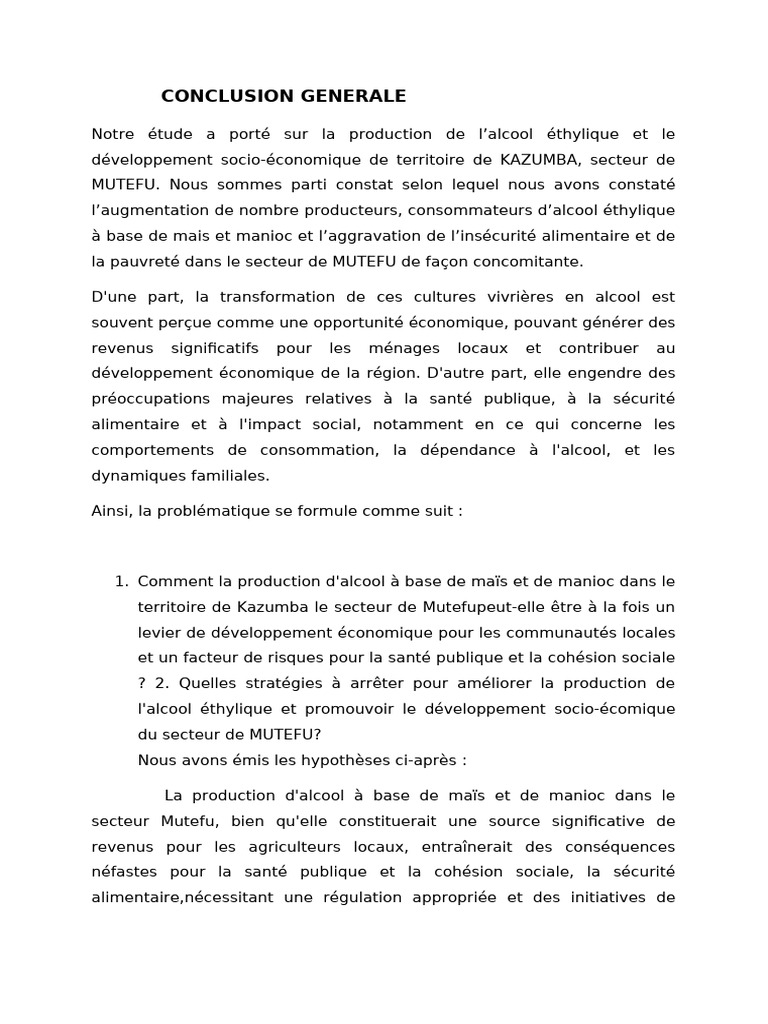 CONCLUSION GENERALE Jeef | PDF