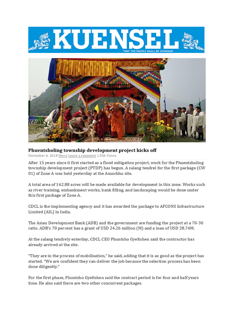 City Profile - Phuentsholing Township | PDF