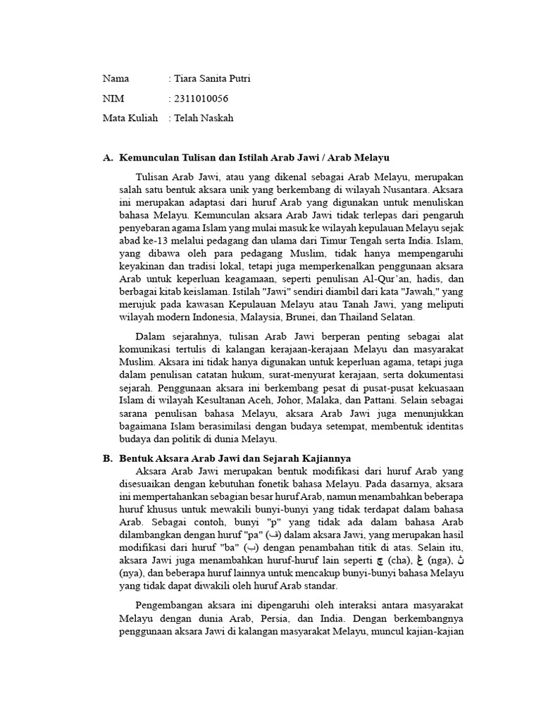 Telaah Naskah 2 - Tiara Sanita Putri | PDF