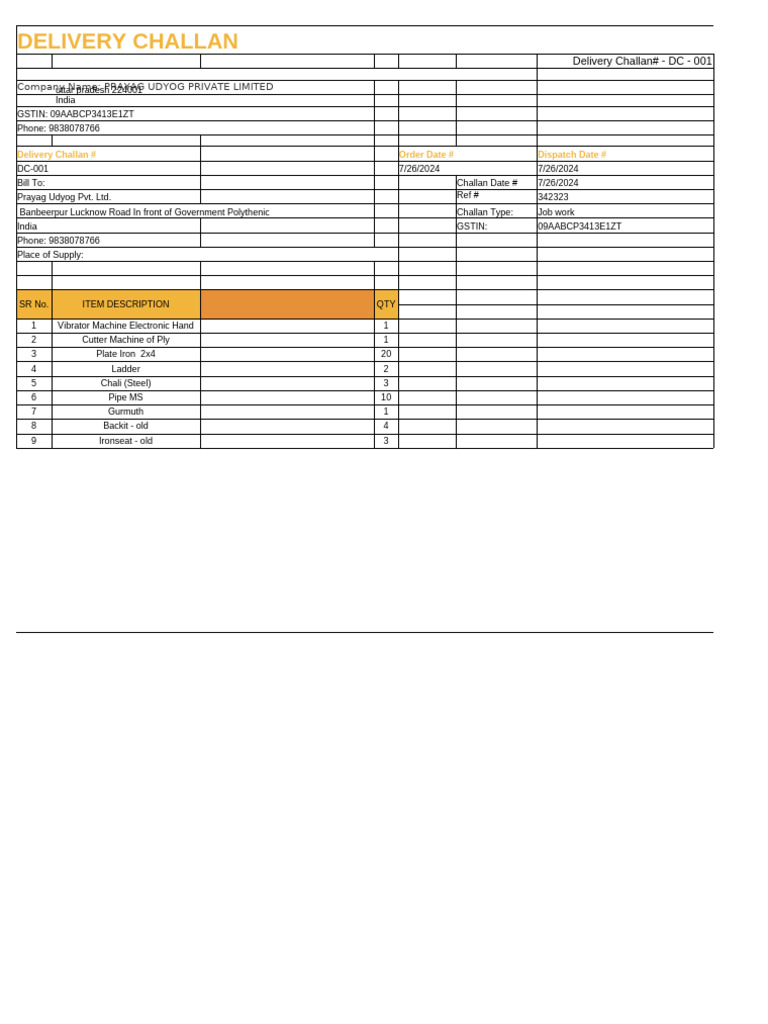 delivery-challan-template | PDF