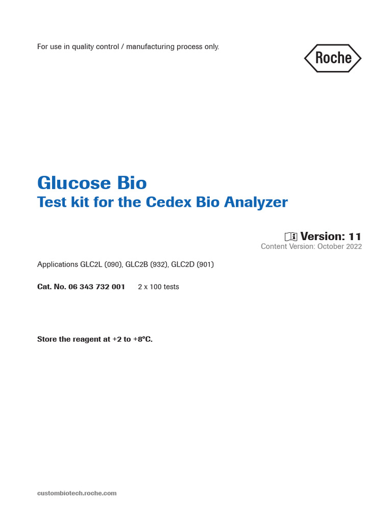 Roche - CEDEX Glucose Bio Assay | PDF