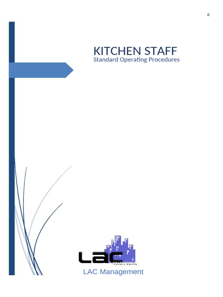 Kitchen Staff SOP Book | PDF