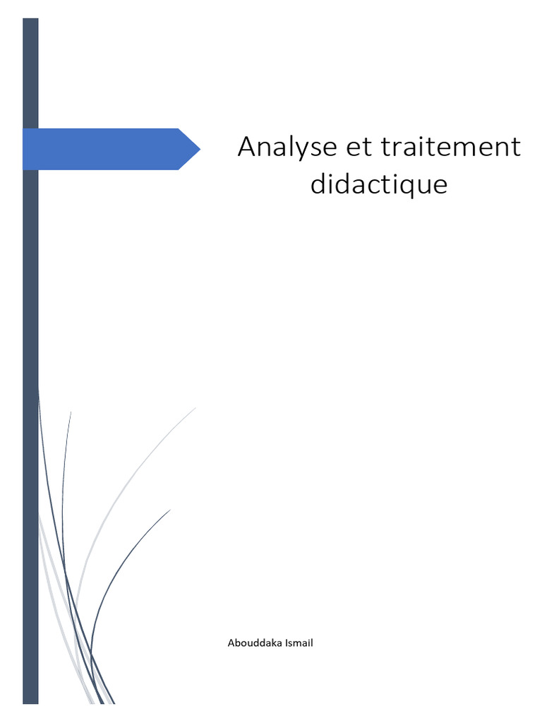 Analyse Et Traitement Didactique APS | PDF
