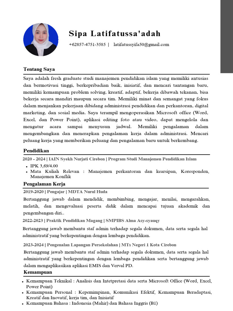 Sipa Latif.S CV | PDF