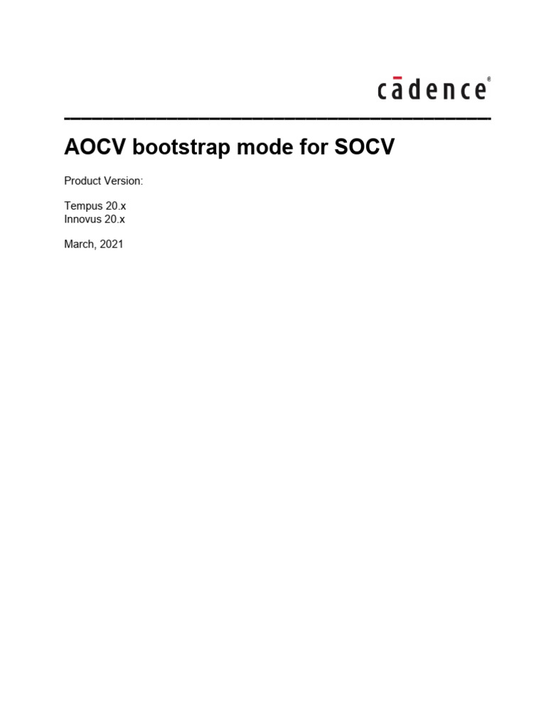 AOCV Bootstrap Mode For SOCV | PDF | Bootstrapping (Statistics) | Computers