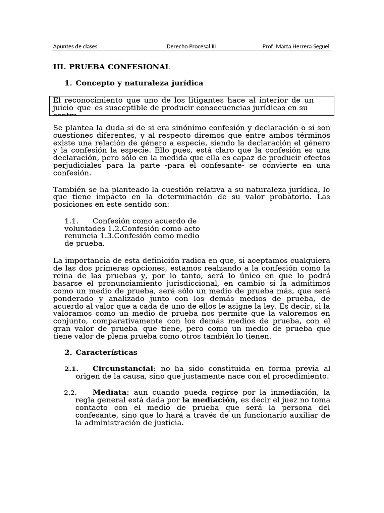 Prueba Confesional | PDF