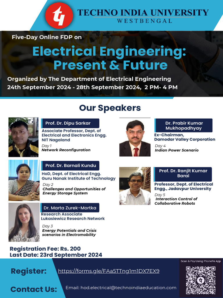 Five-Day FDP on Electrical Engineering | PDF | Science & Mathematics