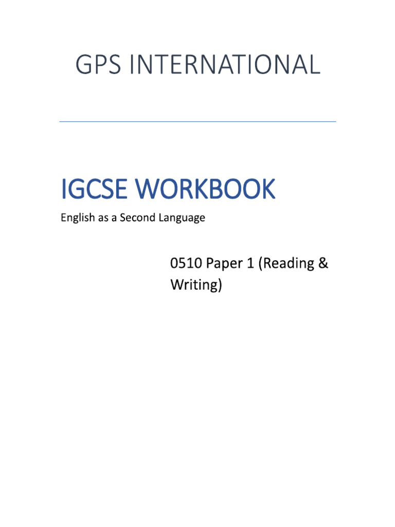 English Second Language Paper 1 | PDF