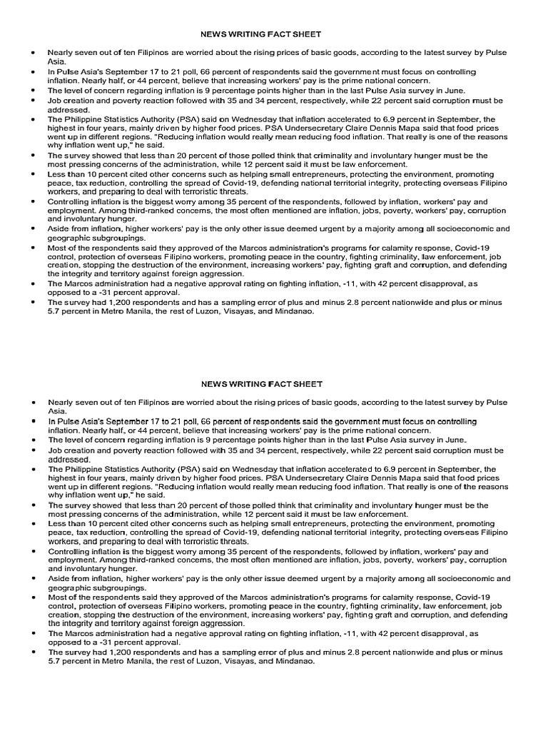 Fact Sheets 2 - News Writing | PDF