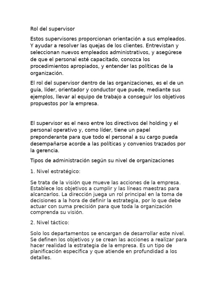 Exposición Rol Del Supervisor-1 | PDF