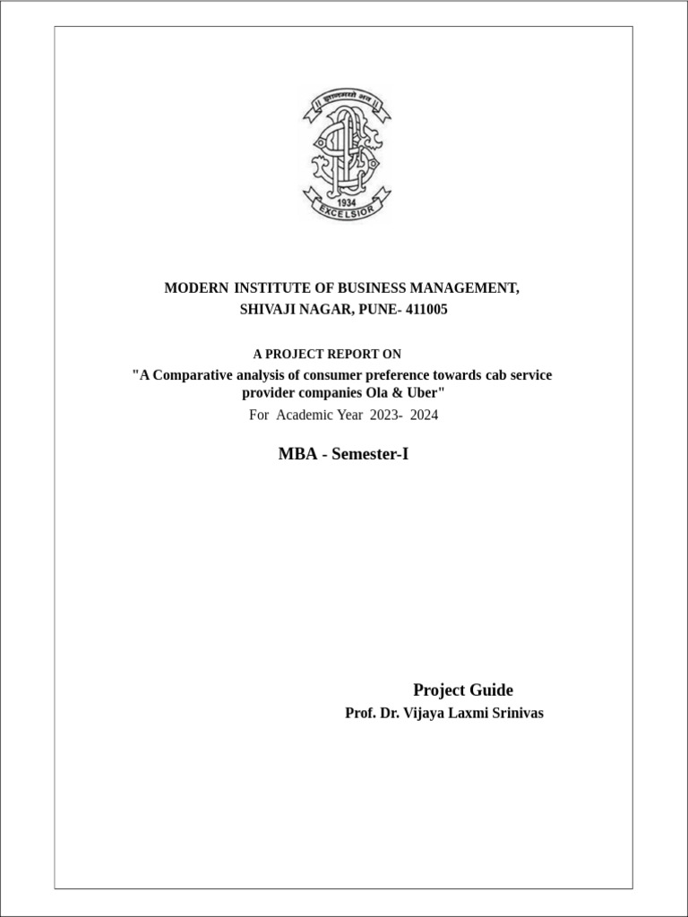 BRM Project - OLA UBER - Amit Fegade. | PDF