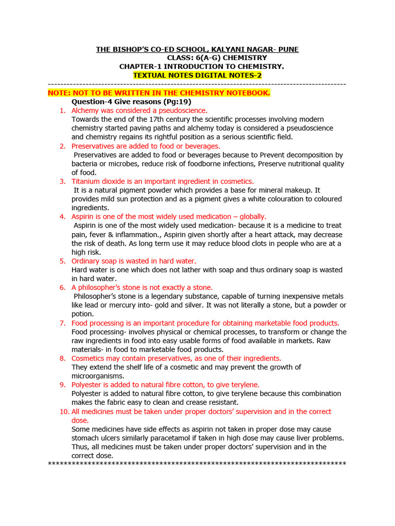24062024104347L-1 Introduction To Chemistry Notes-2 | PDF | Aspirin ...