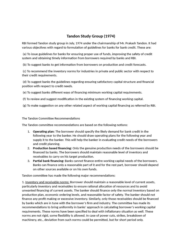 Committee Recommendations | PDF