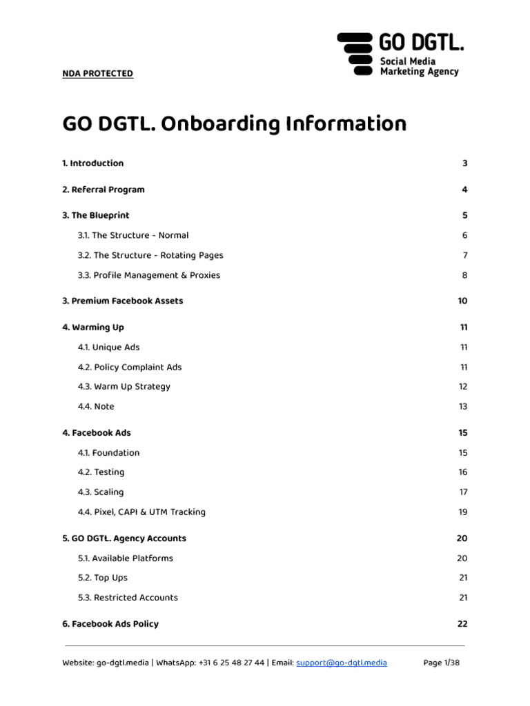 GO DGTL. Onboarding Information (Business Package) | PDF