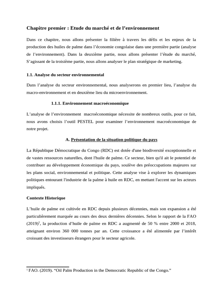 Chapitre 1 Etude Du Marche | PDF