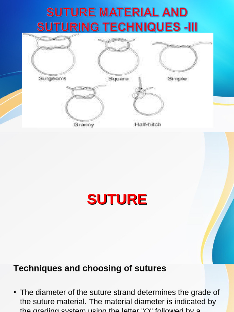 Suturing 1 | PDF
