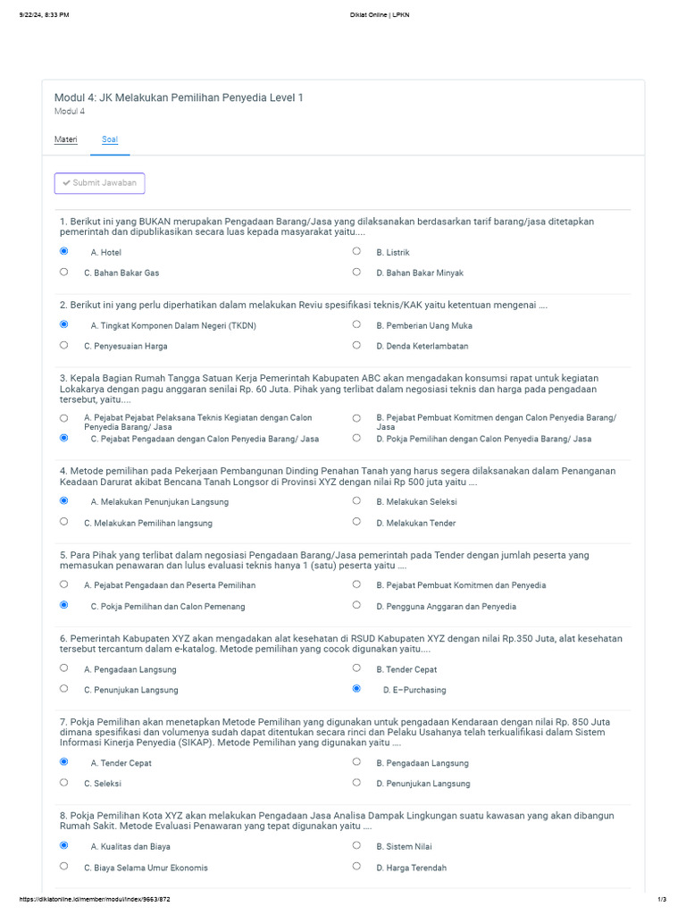 Isian Soal Modul 4 | PDF