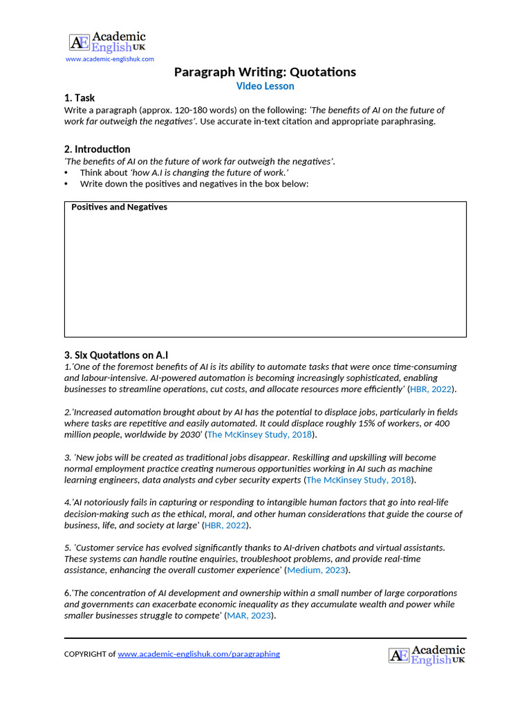 Paragraph-Writing-with-quotations | PDF