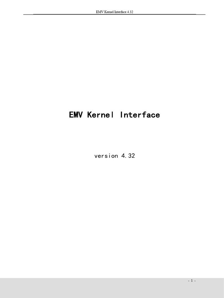 EMVKernel Android Interface 4.32 (20240103) | PDF