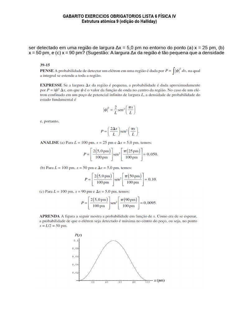 Gabarito Lista 6 Obrigatorios | PDF