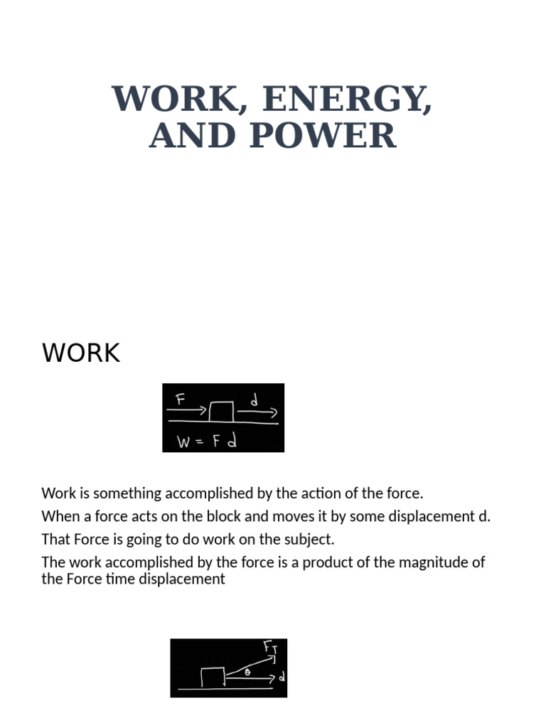 Work Power and Energy | PDF