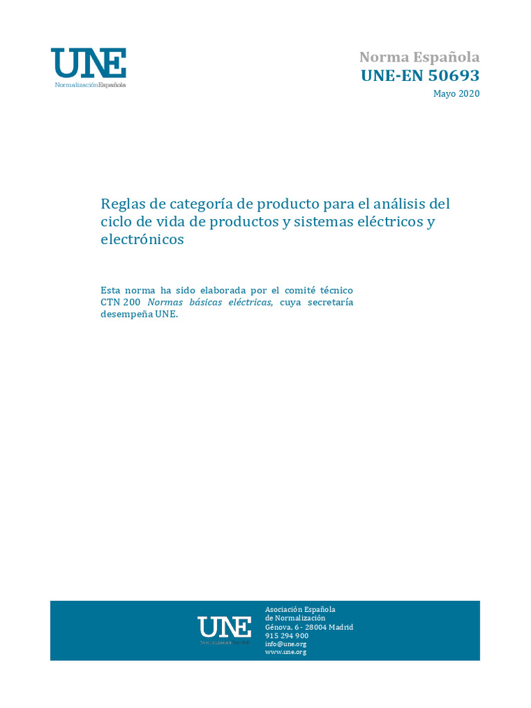 Une-En 50693 2020 | PDF