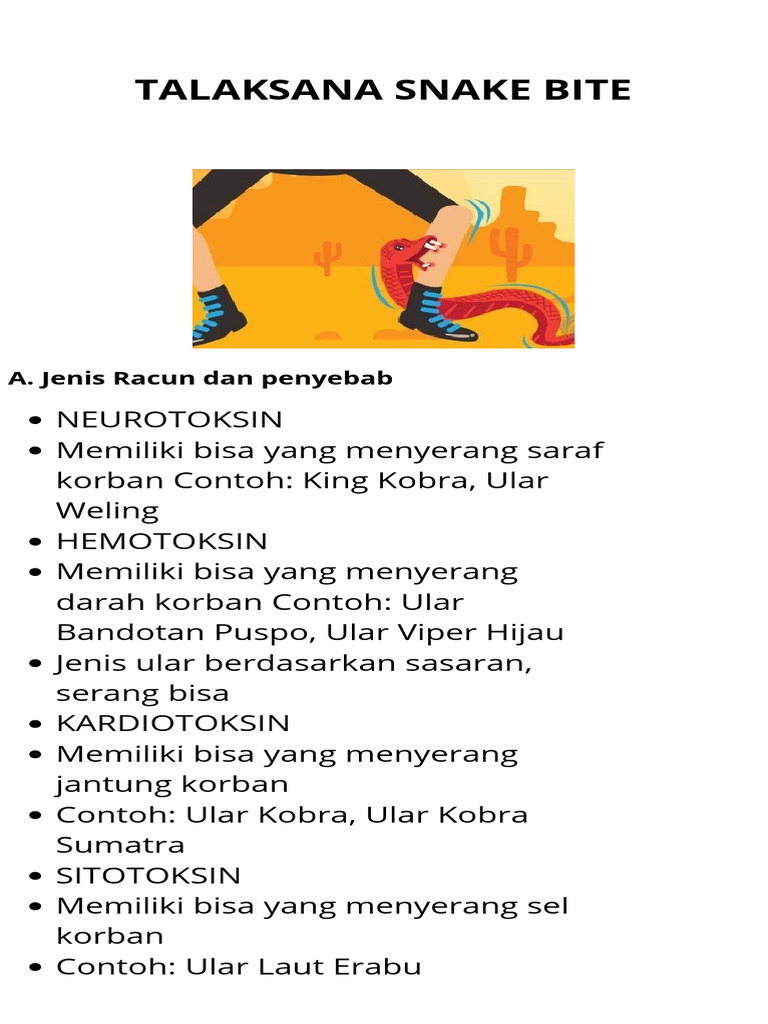 A. Jenis Racun Dan Penyebab - NEUROTOKSIN Memiliki Bisa Yang Menyerang ...