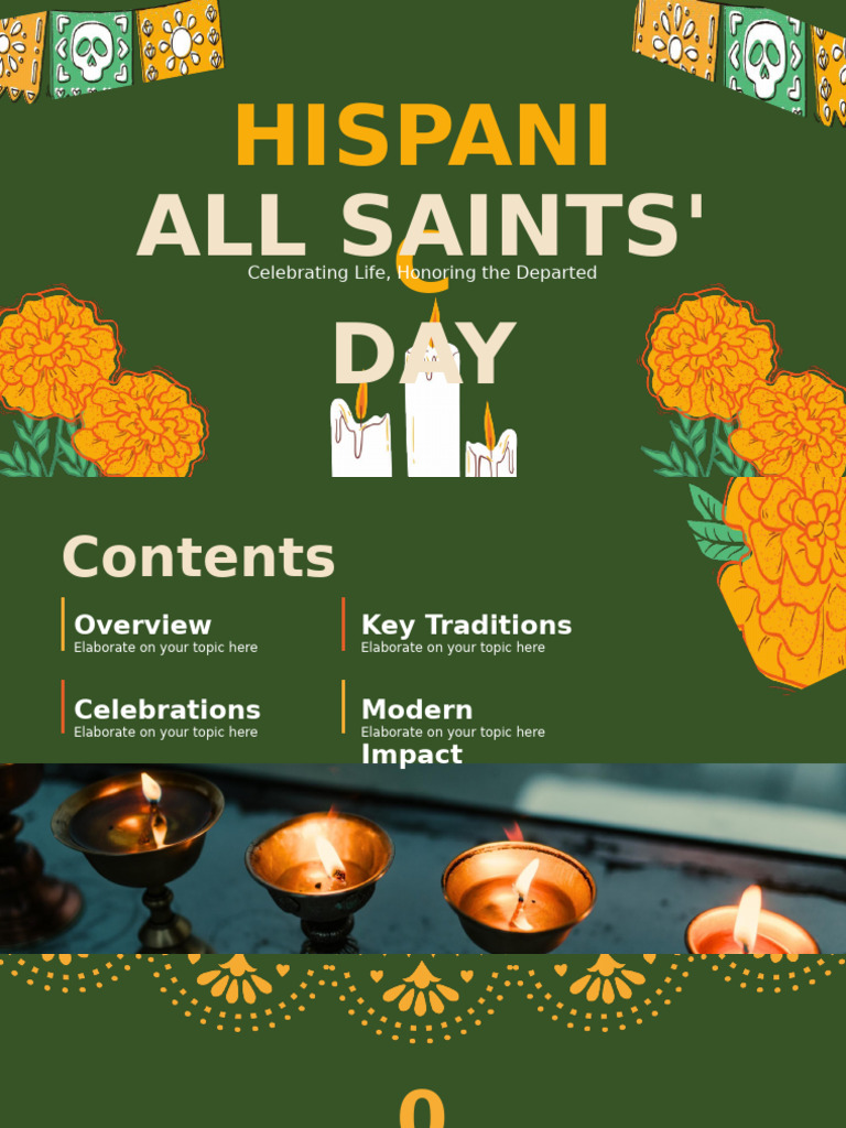 Floral Illustrative Hispanic All Saints' Day | PDF