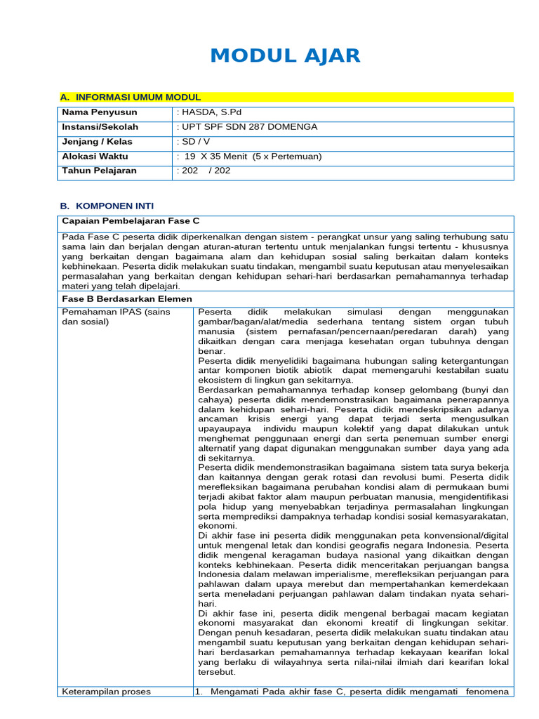BAB 4 - MA IPAS Kls 5 | PDF