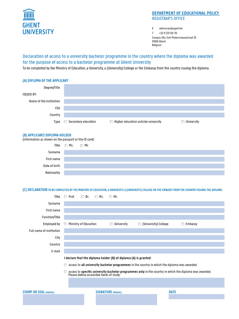 Graduation Declaration | PDF