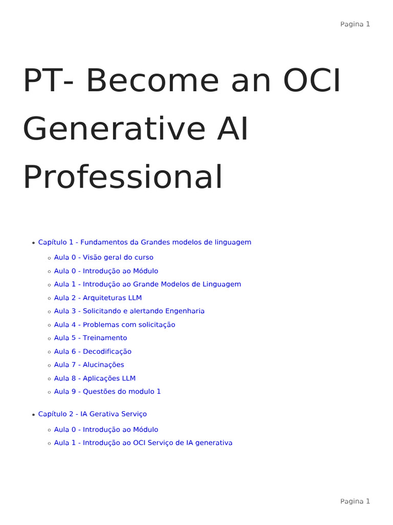 PT Become An Oci Generative Ai Professional | PDF