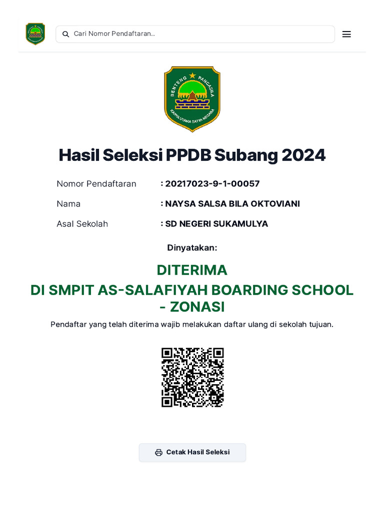 PPDB Subang 2024 | PDF