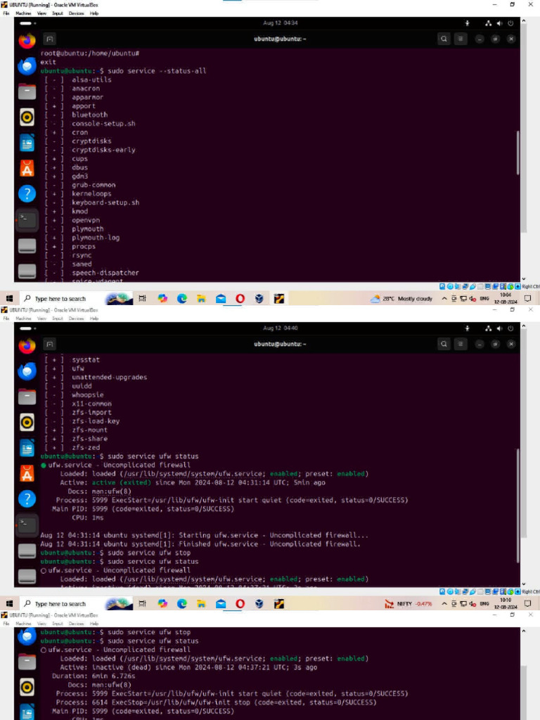Root@ubuntu: /home /ubuntu# Ubuntu@ubuntu: $ Sudo Service | PDF