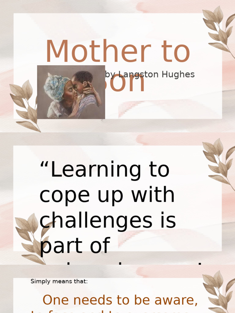Mother To Son PPT | PDF