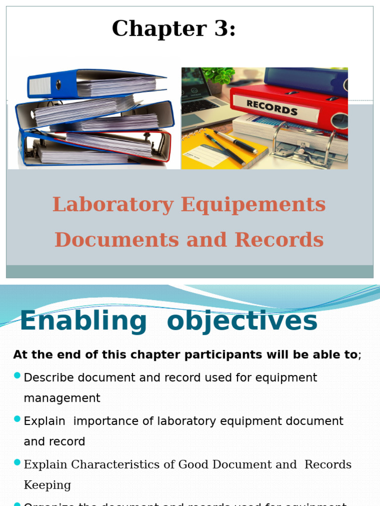 Laboratory Equipment Documentation Guide | PDF | Laboratories | Information