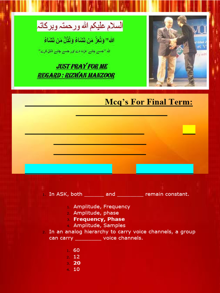 Cs - 601 F-T Mcqs by Vu - Toper | PDF | Computer Network | Teaching Methods & Materials