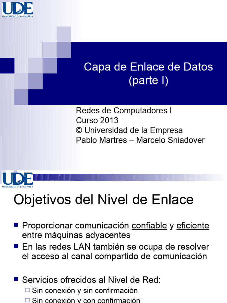05 - Tema 3 - Capa Enlace de Datos (Parte 1) | PDF
