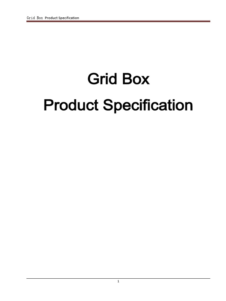 Data Sheet GRid Box - Ingles | PDF