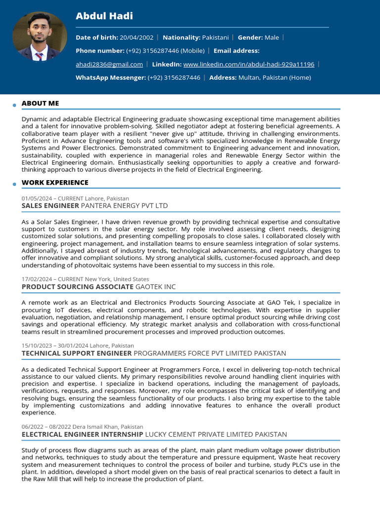Abdul Had I Resume | PDF