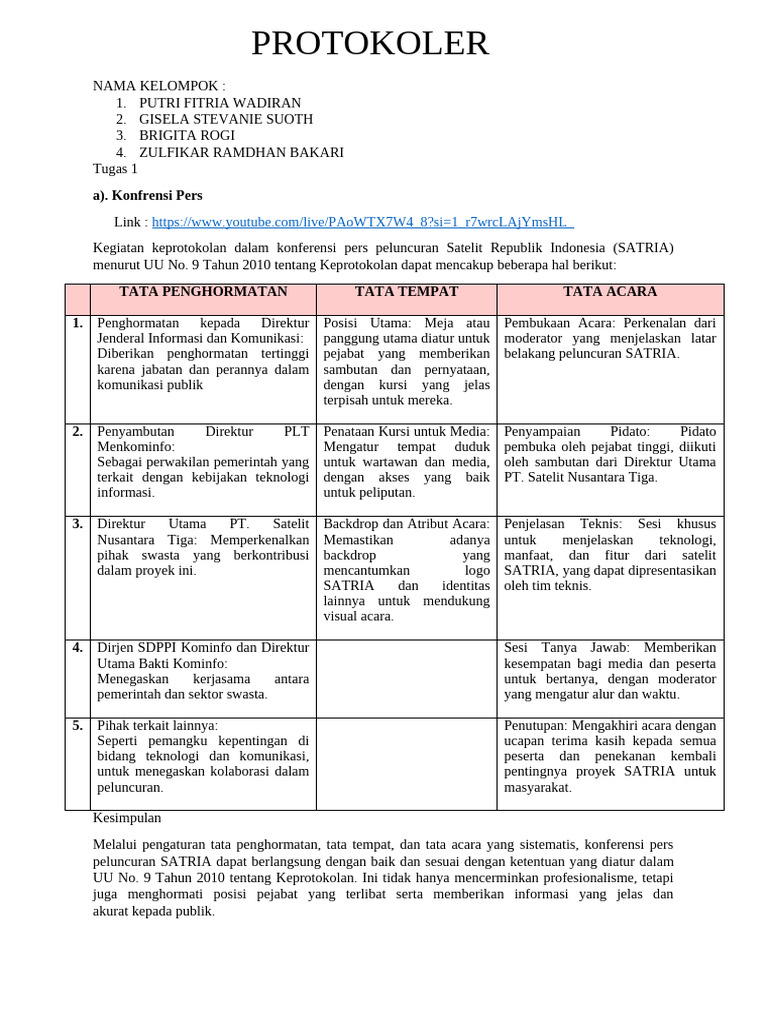 Tugas Protokoler 1-1 | PDF