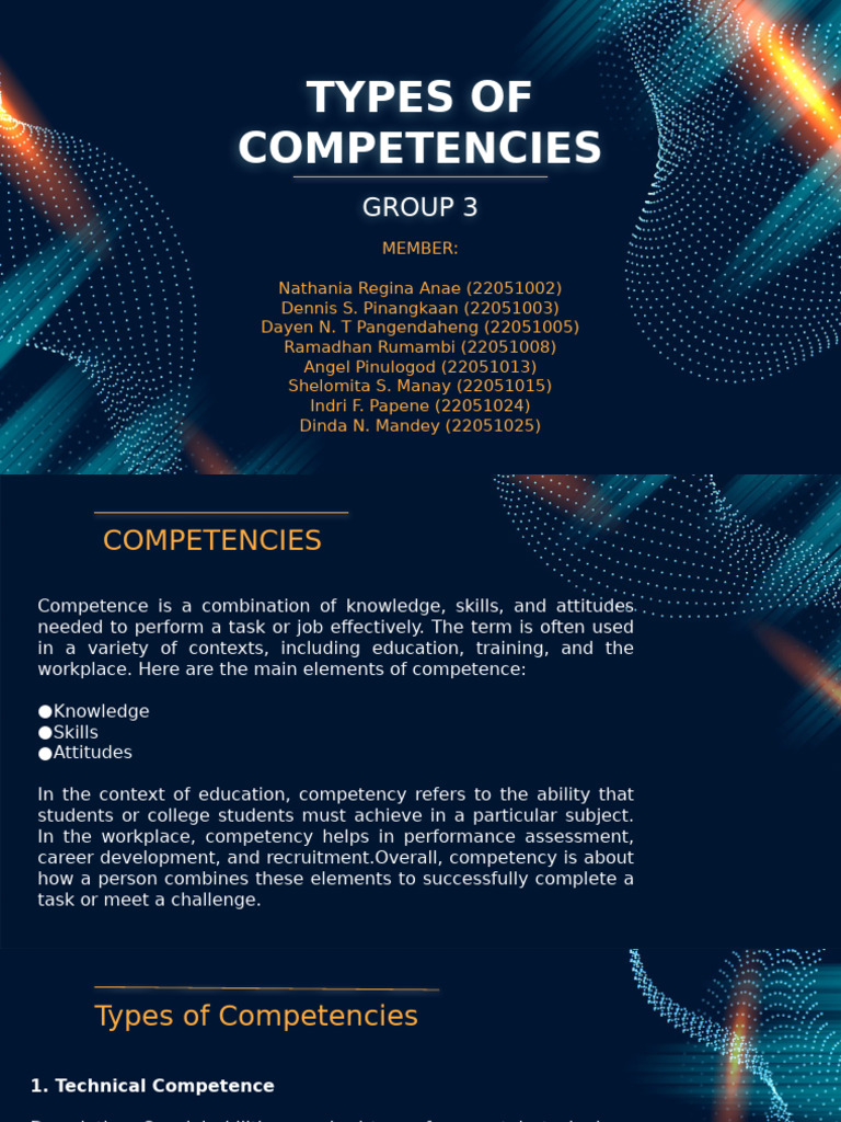 Types of Competencies (Group 3) | PDF