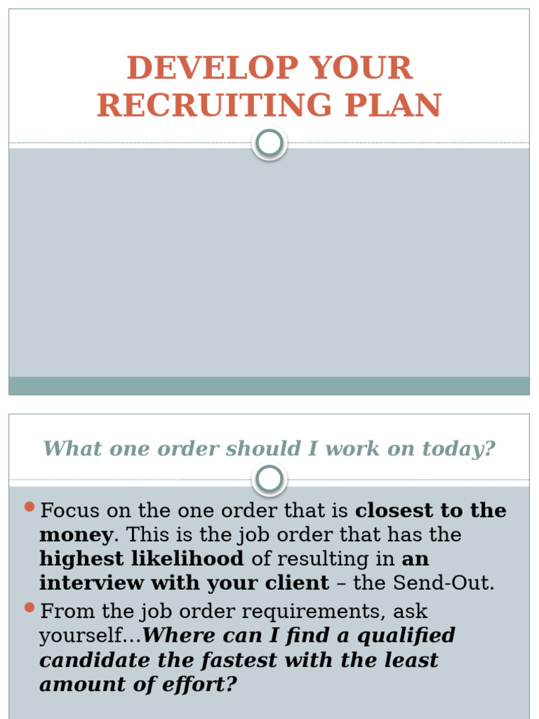 7-DEVELOP YOUR RECRUITING PLAN | PDF