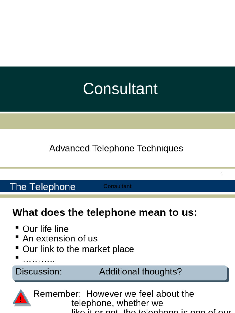 8-Telephone Techniques | PDF