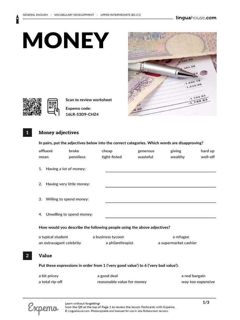 Money Vocab | PDF