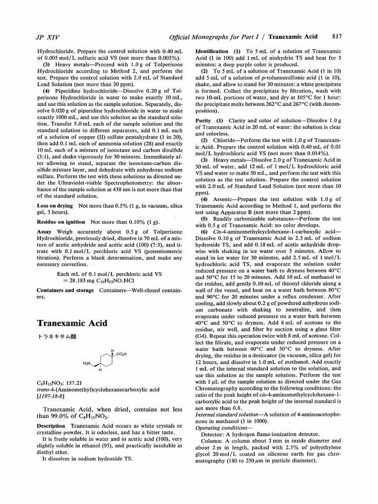 Tranexamic Acid | PDF