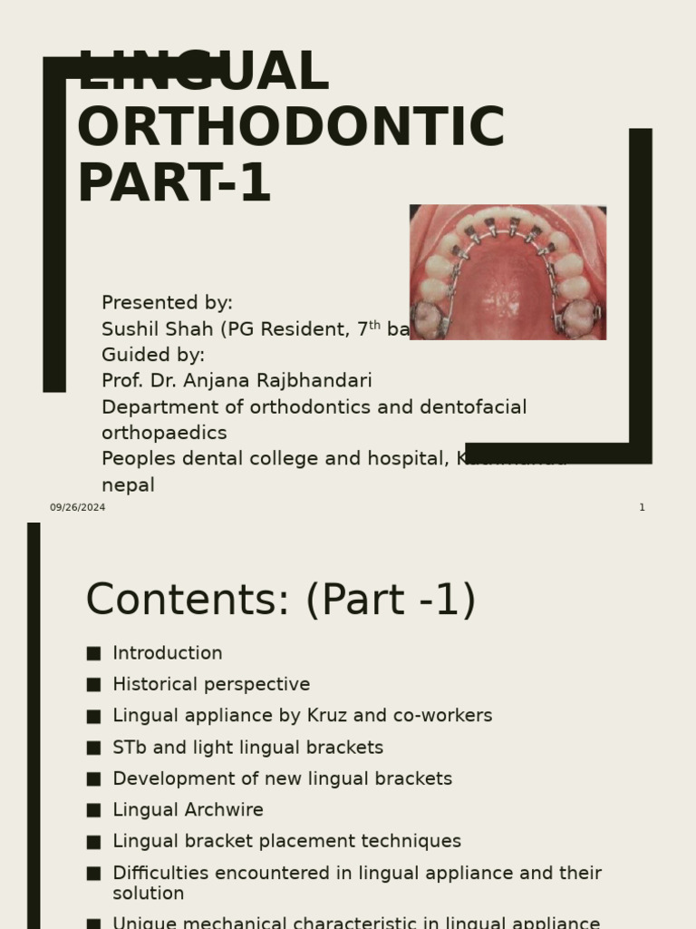 Lingual Orthodontics | PDF